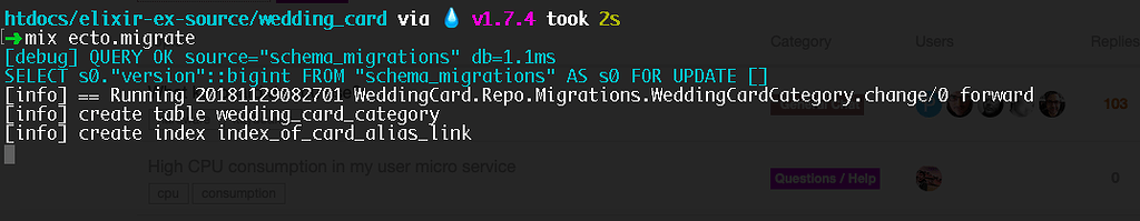 Mix Ectomigrate Doesnt Finish In Terminal Questions Help Elixir Programming Language Forum 