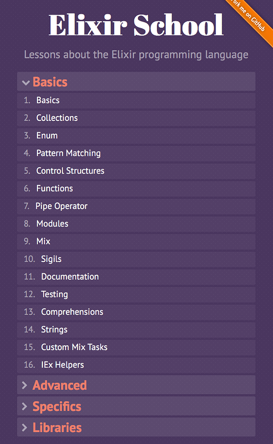 Elixirschool Self Published Free Books Elixir Programming Language Forum 