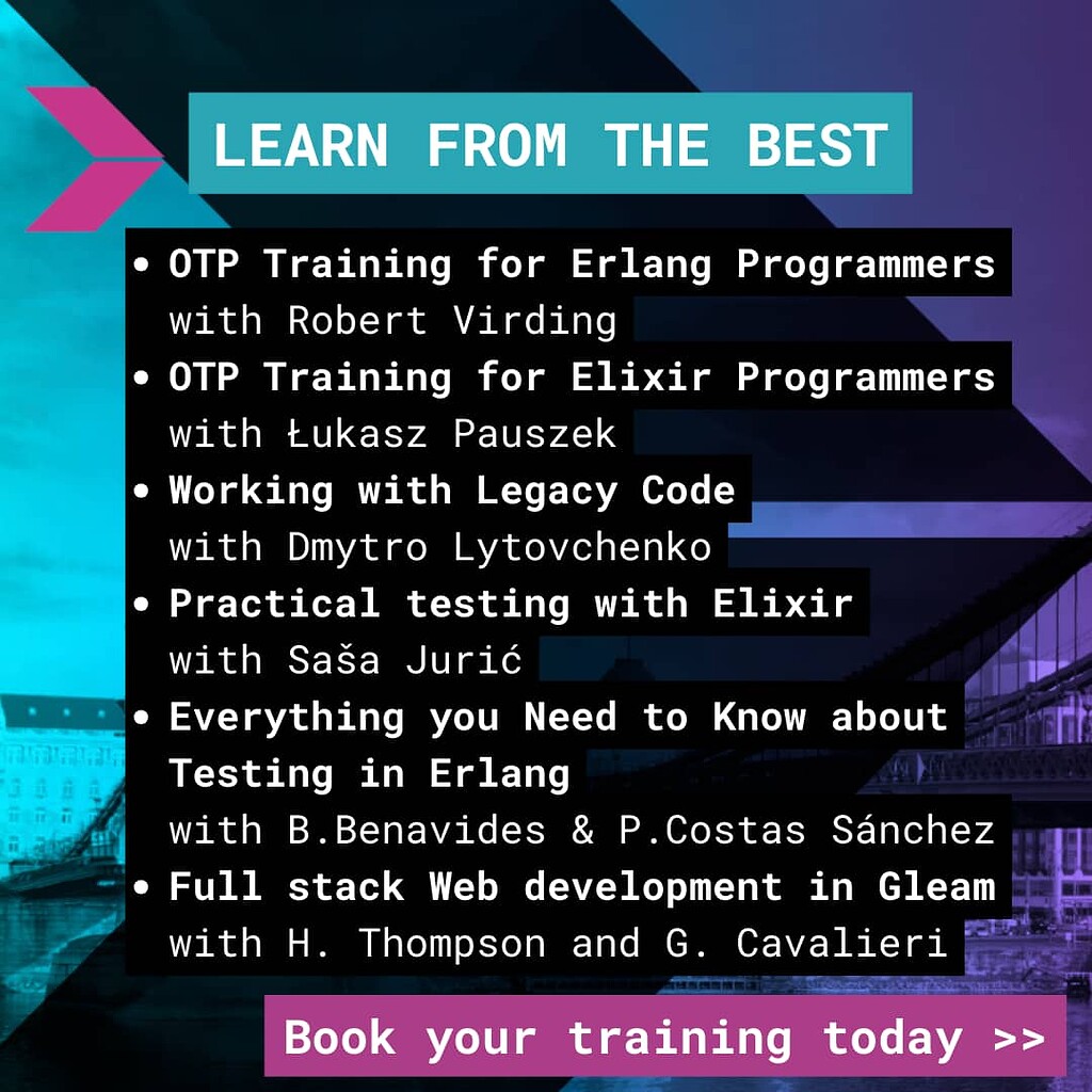 Code BEAM Europe 2024 training sessions offer (Berlin) - Courses - Elixir Programming Language Forum
