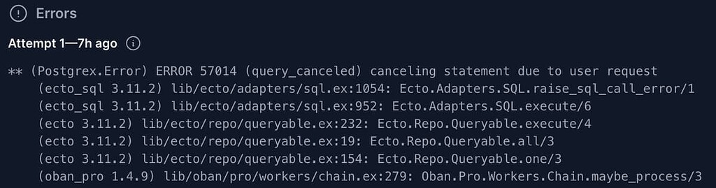Slow chain worker query - Oban - Elixir Programming Language Forum