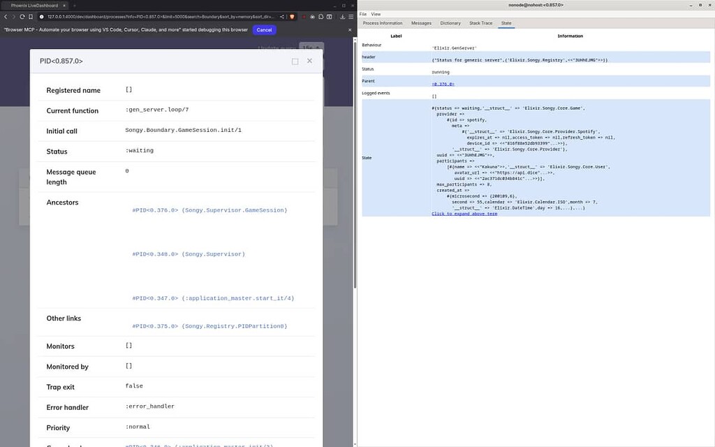 Check GenServer state in LiveDashboard - Questions / Help - Elixir Programming Language Forum
