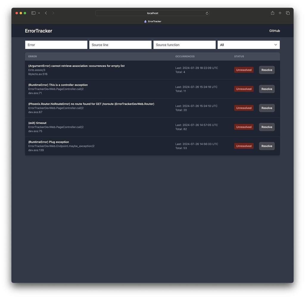ErrorTracker - an Elixir-based built-in error tracking solution - Libraries - Elixir Programming ...