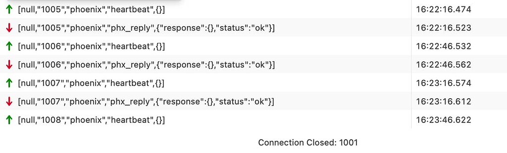 Phoenix Socket Disconnect After Heartbeat - Questions / Help - Elixir Programming Language Forum