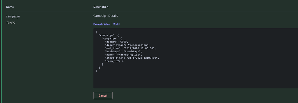 Posting data from Swagger in Phoenix returns Error("Unprocessable ...