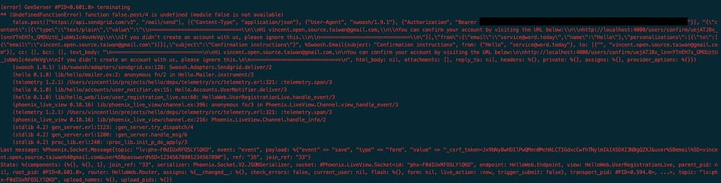 Error when sending the confirmation email - Questions / Help - Elixir Programming Language Forum