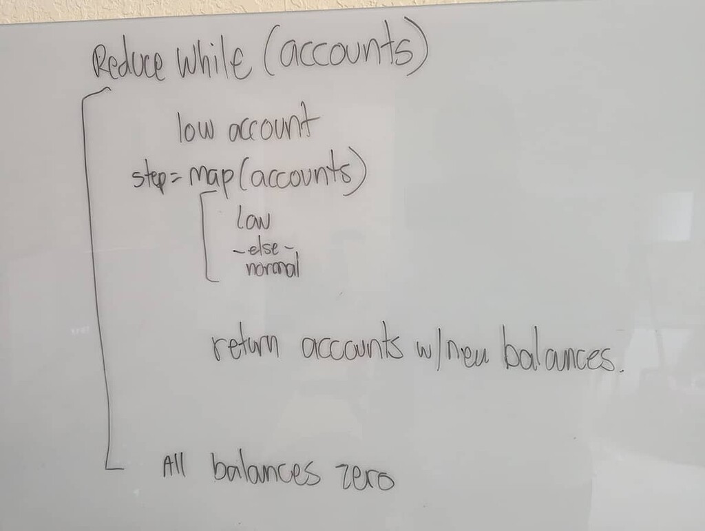 Trouble understanding how to model this with functional reduce ...