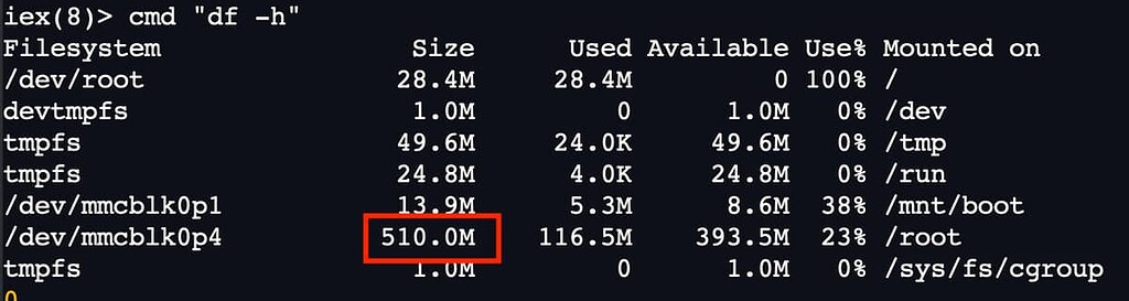 Disk size does not match expected size on device - Nerves Questions / Help - Elixir Programming ...