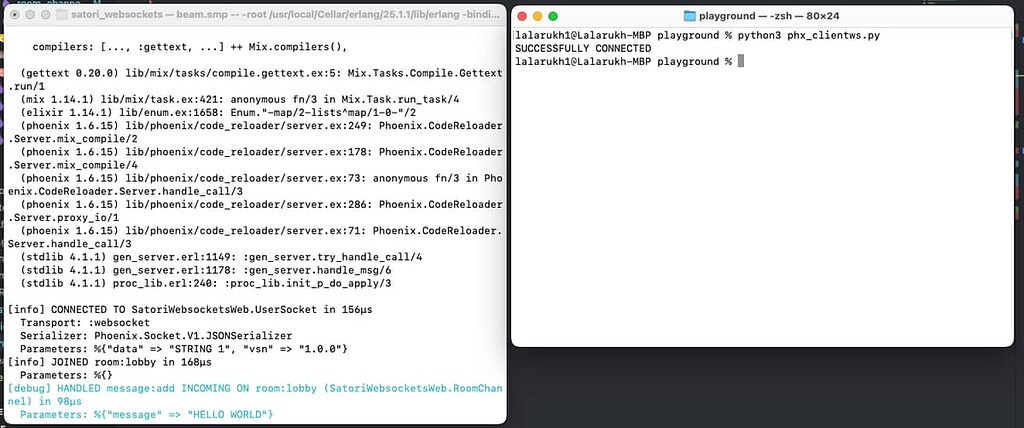 Can't maintain active connection of phxsocket client with Phoenix server - Questions / Help ...