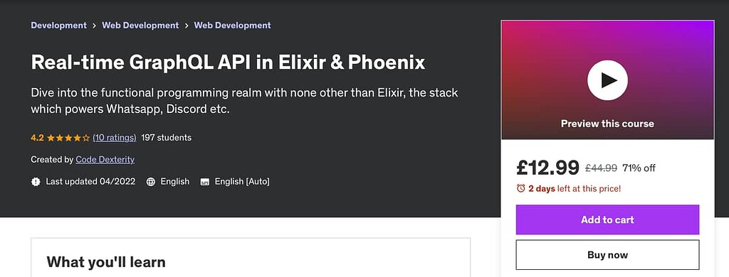 Real Time Graphql Api In Elixir And Phoenix Udemy Courses Elixir 6277