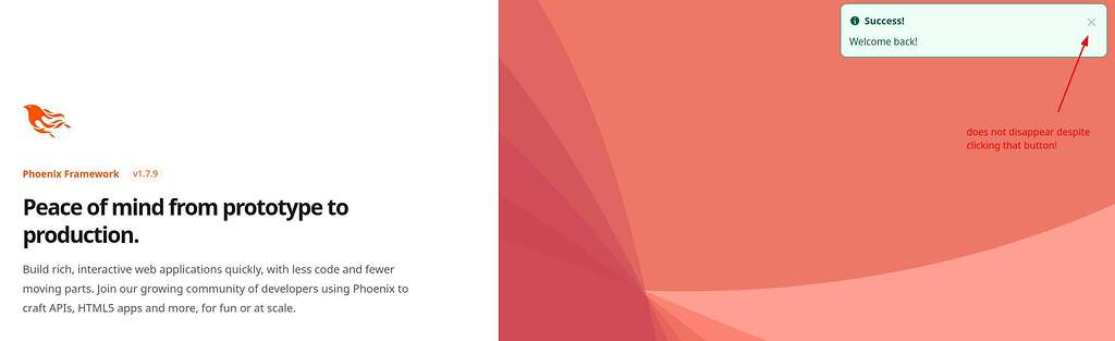 Flash messages don't disappear after phx.gen.auth injected code - Questions / Help - Elixir ...