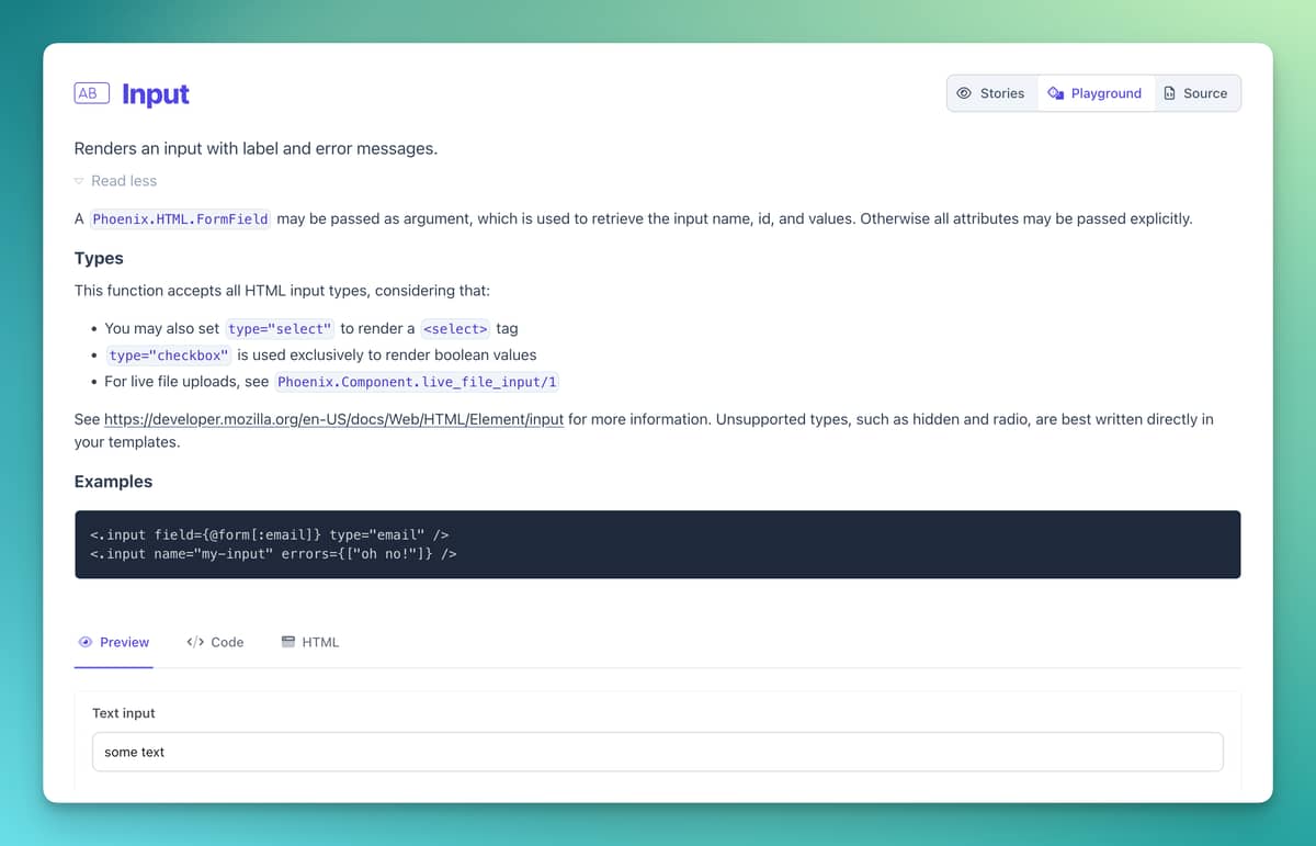 Phoenix Storybook: a storybook-like UI interface for Phoenix components - Page 5 - Chat ...