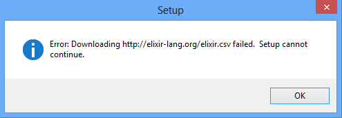 Unable to download elixir on windows8 - Questions / Help - Elixir Programming Language Forum