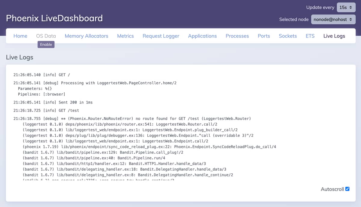 LiveDashboard Logger: See logs from across your cluster in Phoenix Live Dashboard - Seeking ...